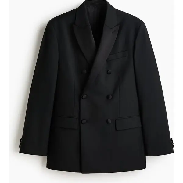 H&m Relaxed Fit Wool-blend Tuxedo Jacket