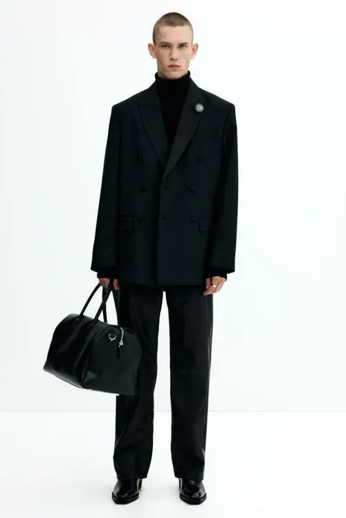 H&m Relaxed Fit Wool-blend Tuxedo Jacket