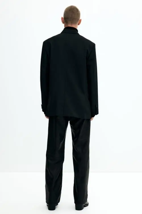 H&m Relaxed Fit Wool-blend Tuxedo Jacket