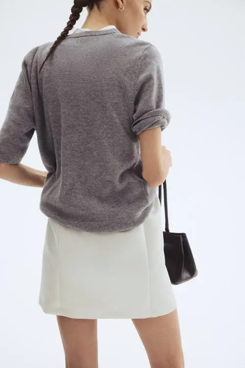 H&m High Waisted Pull-on Mini Skirt