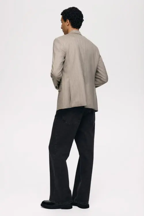H&m Double-breasted Jacket With Peak Lapels