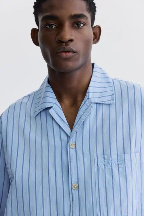 H&m Poplin Pyjama Shirt And Bottoms