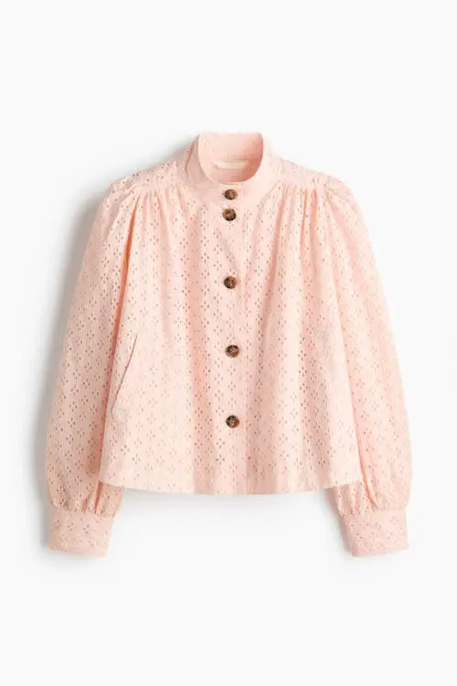 H&m Broderie Anglaise Cotton Jacket