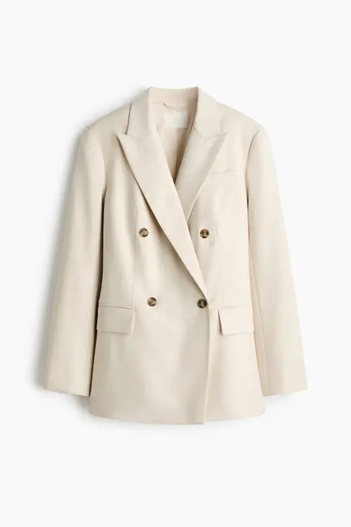 H&m Double-breasted Peak Lapel Blazer