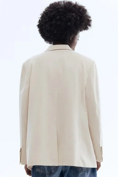 H&m Double-breasted Peak Lapel Blazer