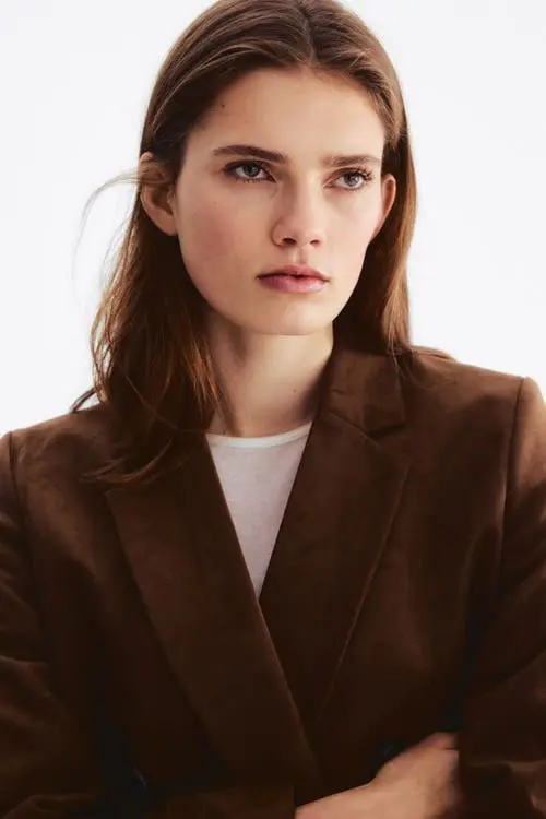 H&m Double-breasted Blazer With Notched Lapels