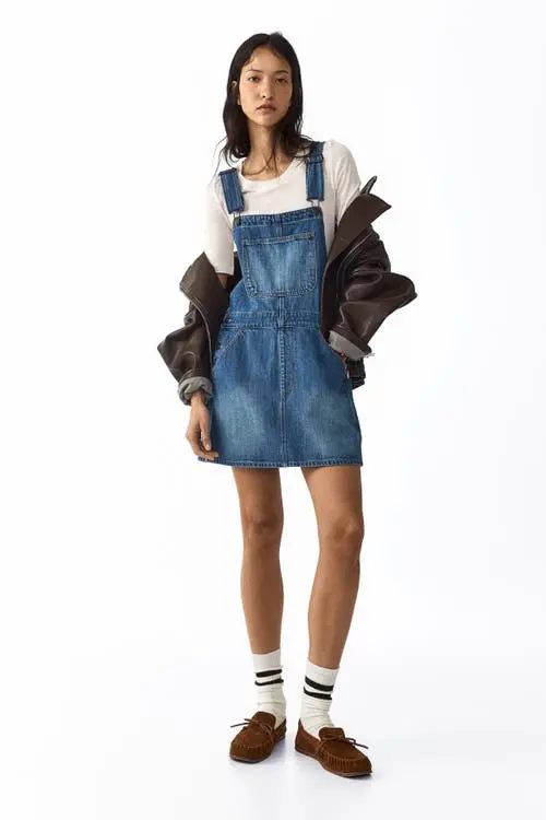 H&m Denim Pinafore Dress