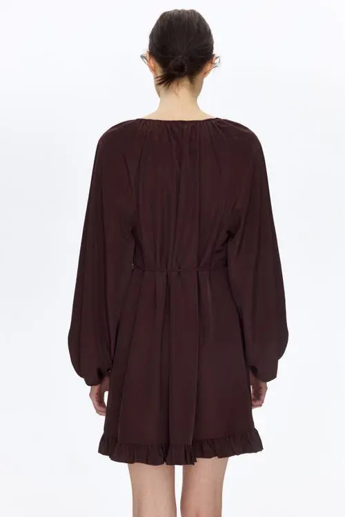H&m Short Dress With Detachable Scarf