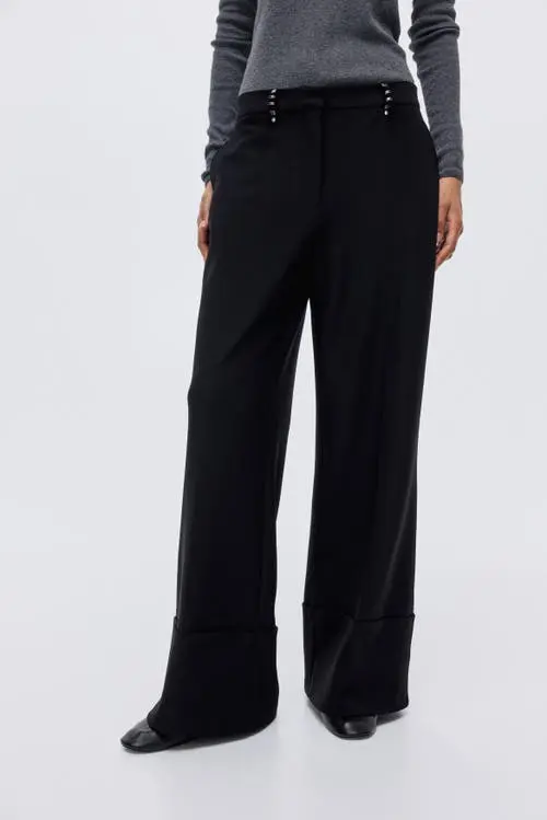 H&m Tailored Rivet Detail Trousers
