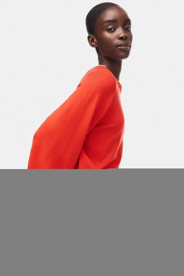 H&m Fine-knit Raglan Sleeve Top - Red