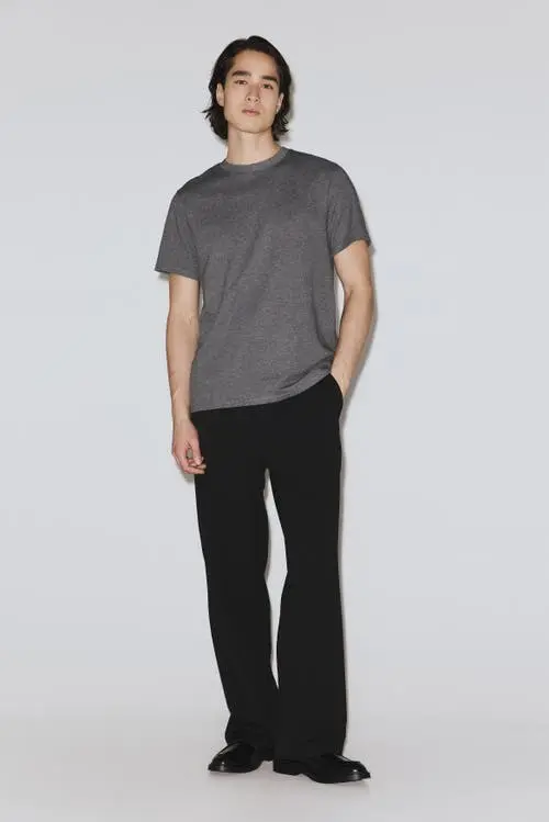 H&m Four-way Stretch Wide Leg Trousers - Black