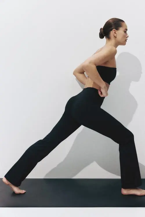 H&m Sculptmove™ Flared Sports Leggings - Black
