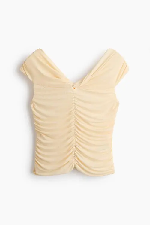 H&m Gathered Off-the-shoulder Top