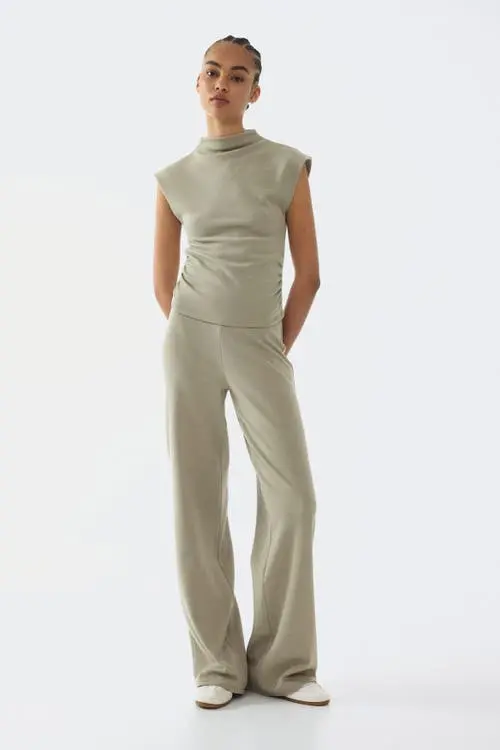 H&m Straight-leg Jersey Pants - Beige