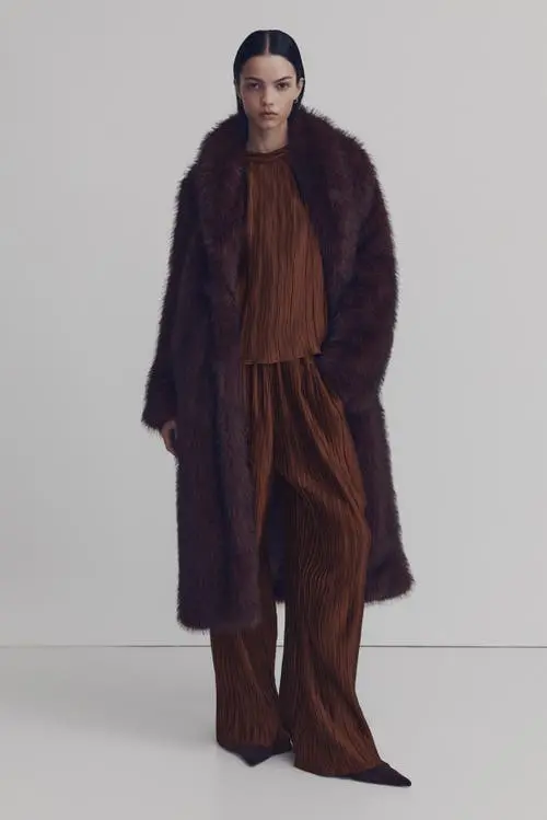 H&m Crinkled Wide-leg Pull-on Trousers