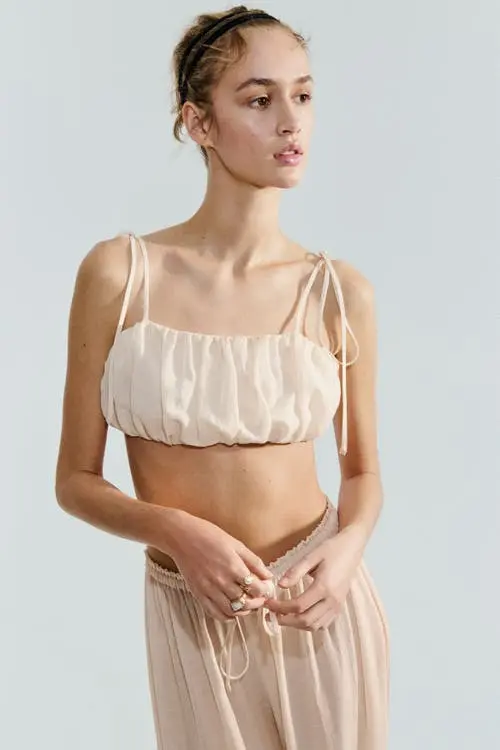 H&m Gathered Crop Top
