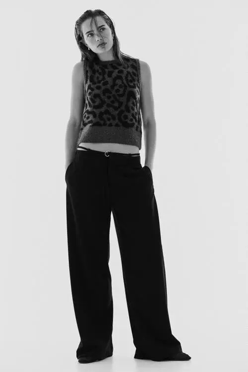 H&m Belted Tailored Trousers
