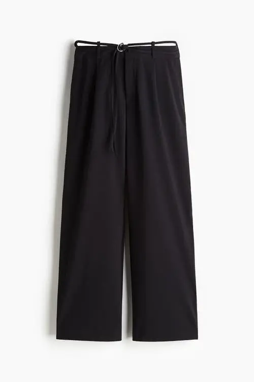 H&m Belted Tailored Trousers