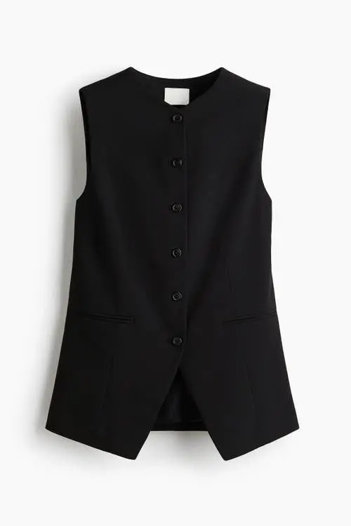 H&m Long Fitted Waistcoat