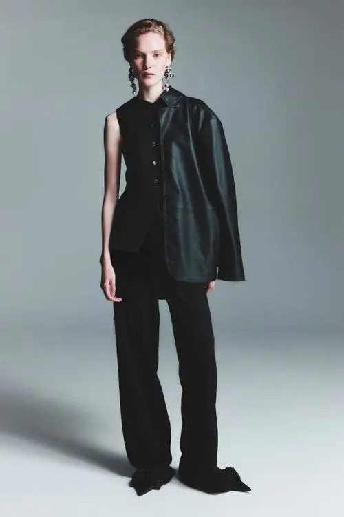 H&m Long Fitted Waistcoat