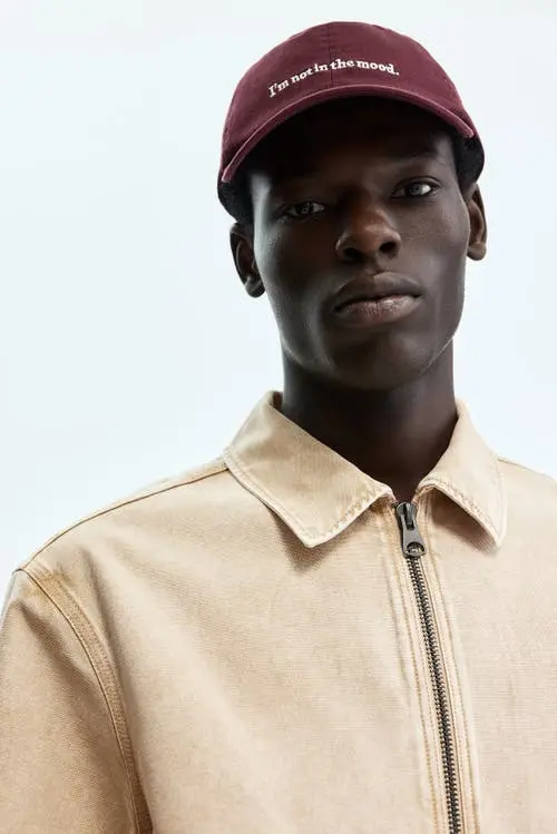 H&m Collared Cotton Jacket - Beige