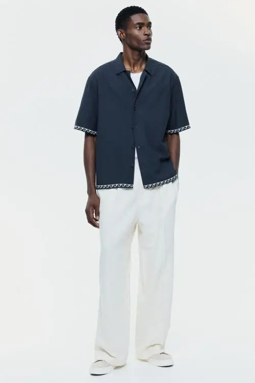 H&m Relaxed Fit Cotton Resort Shirt