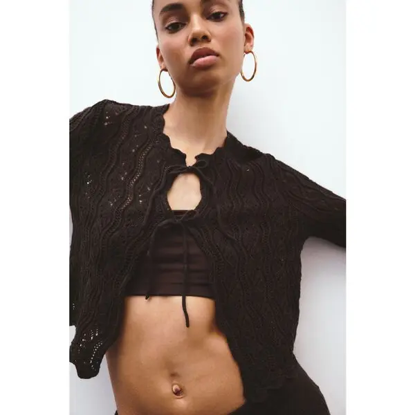 H&M Pointelle-knit Cardigan