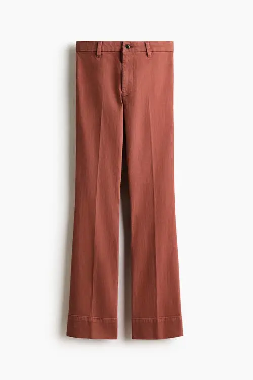 H&m Flared High-rise Jeans - Dark Orange