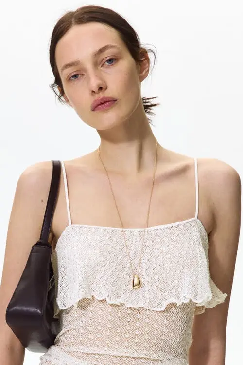 H&m Pointelle-knit Strappy Top