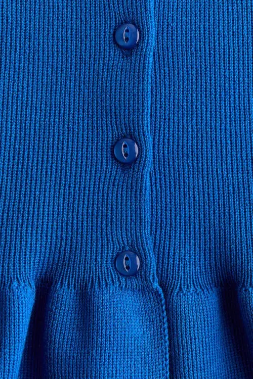 H&m Peplum Cardigan With Button Front And Flared Hem