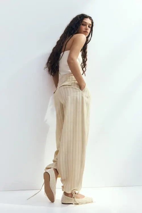 H&m Drawstring Detail Balloon Trousers