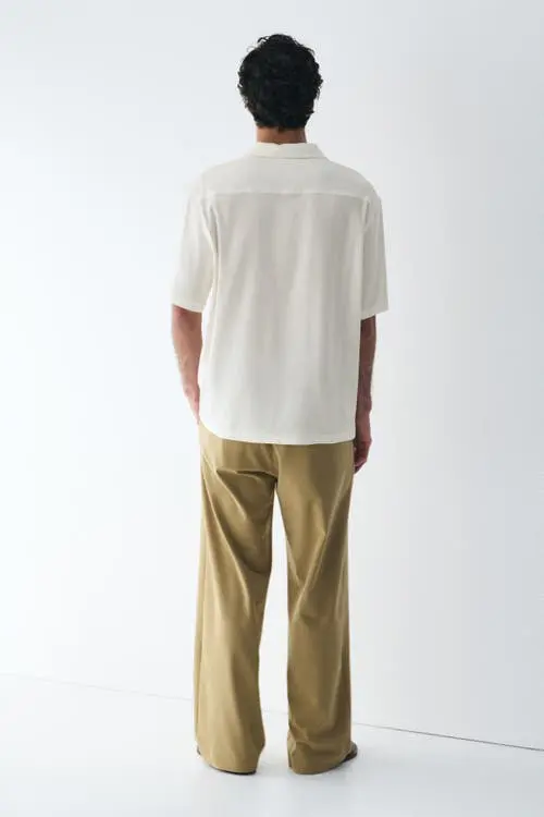 H&m Easy Care Linen-blend Relaxed Fit Shirt