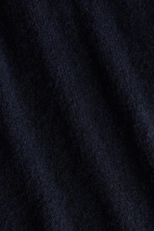 H&m Fine-knit Wool Blend Trousers - Navy Blue