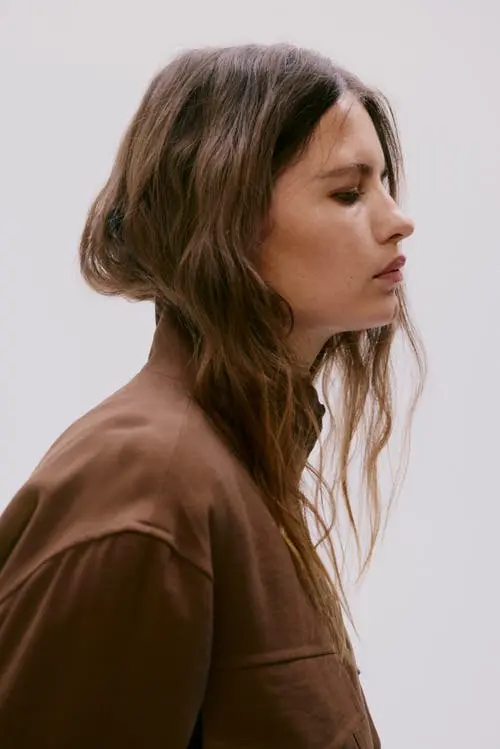 H&m Funnel-collar Jacket With Concealed Press-studs