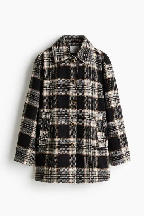 H&M Oversized Checked Coat