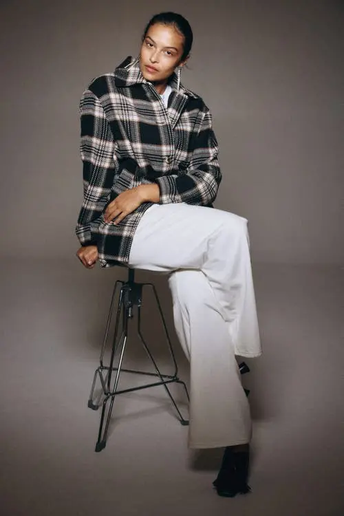 H&M Oversized Checked Coat