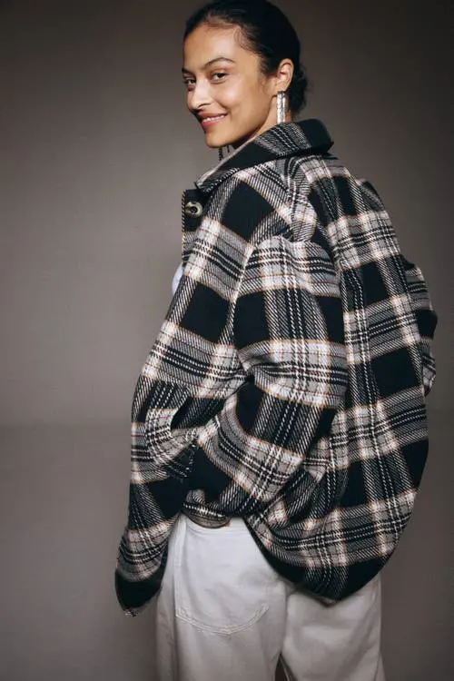 H&M Oversized Checked Coat