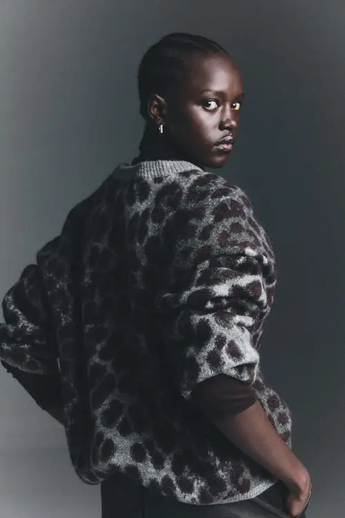 H&m Jacquard-knit Pullover With Round Neck