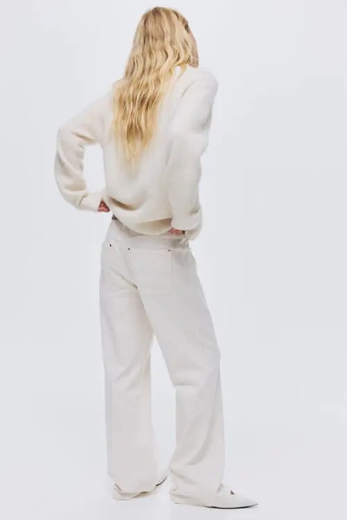H&m Flared High Waist Denim Jeans - White