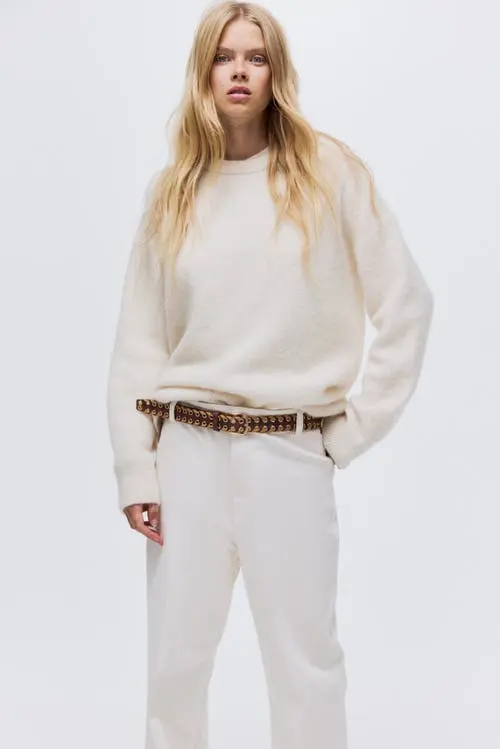 H&m Flared High Waist Denim Jeans - White