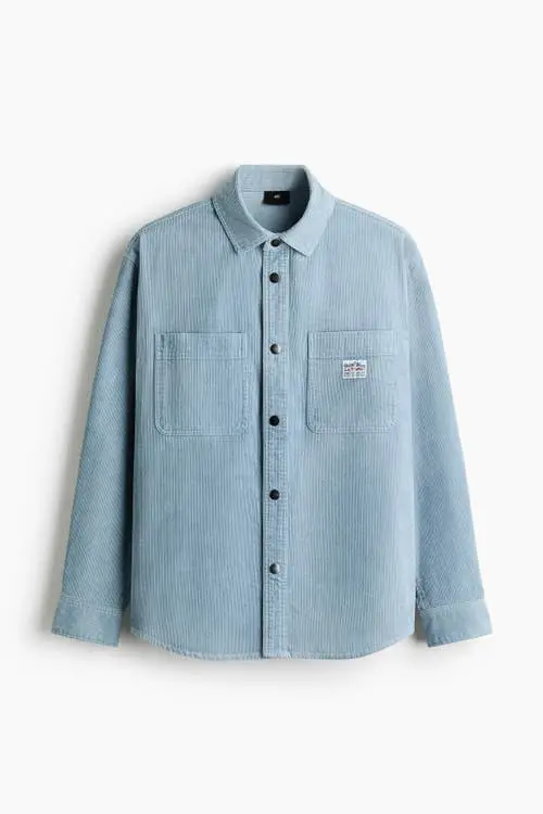 H&M Oversized Cotton Corduroy Shirt