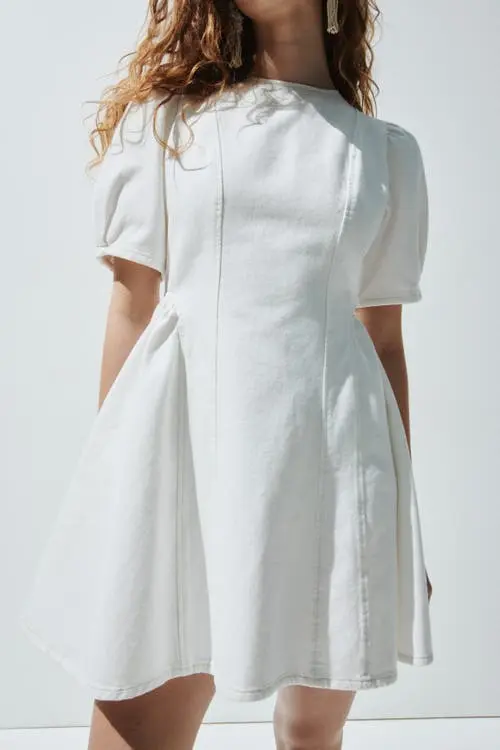H&m Flared-skirt Denim Dress