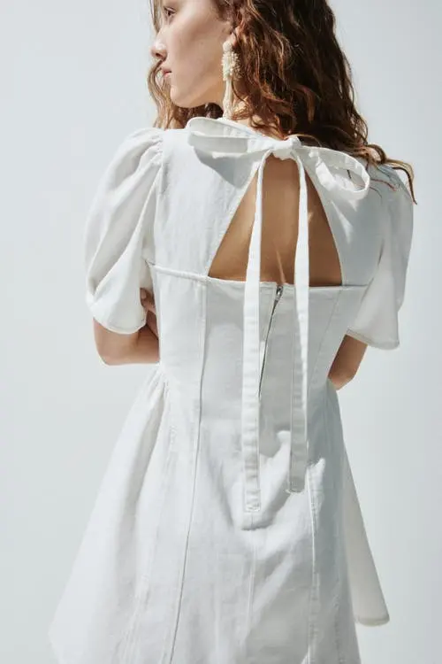 H&m Flared-skirt Denim Dress