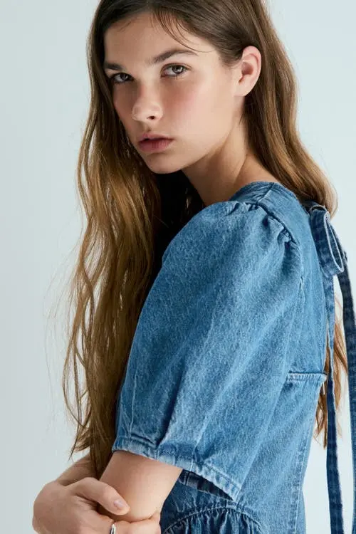 H&m Flared-skirt Denim Dress