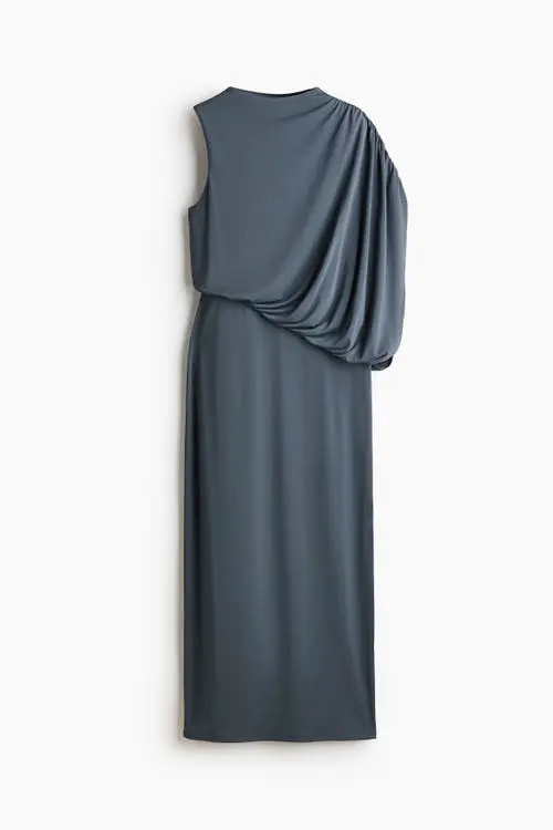 H&M Draped Asymmetric Maxi Dress