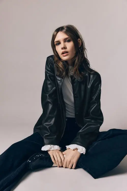H&m Coated Car Coat With Classic Collar - Black