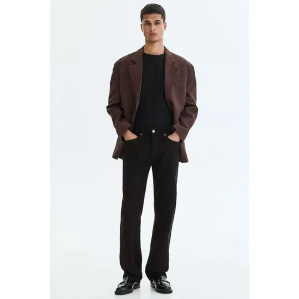 H&M Regular Fit Stretch Denim Jeans - Denim Black