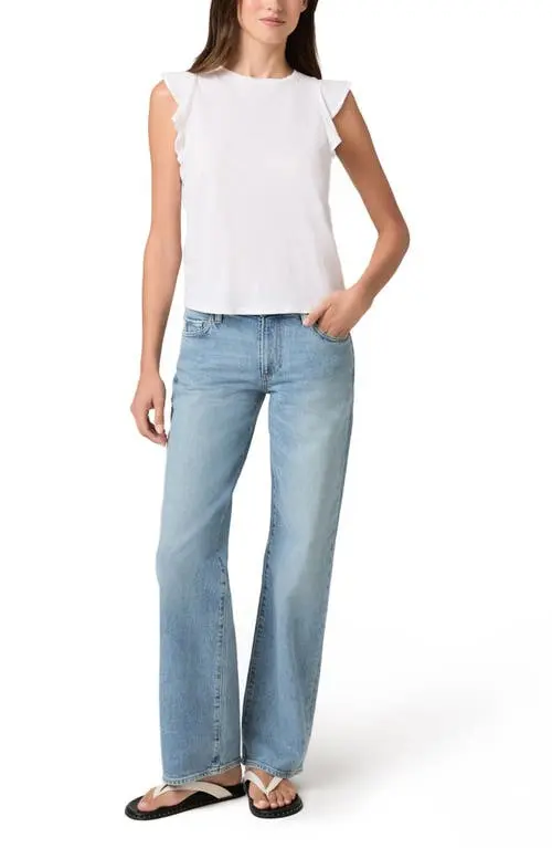 Paige Alaria Flutter Sleeve Shirt - White
