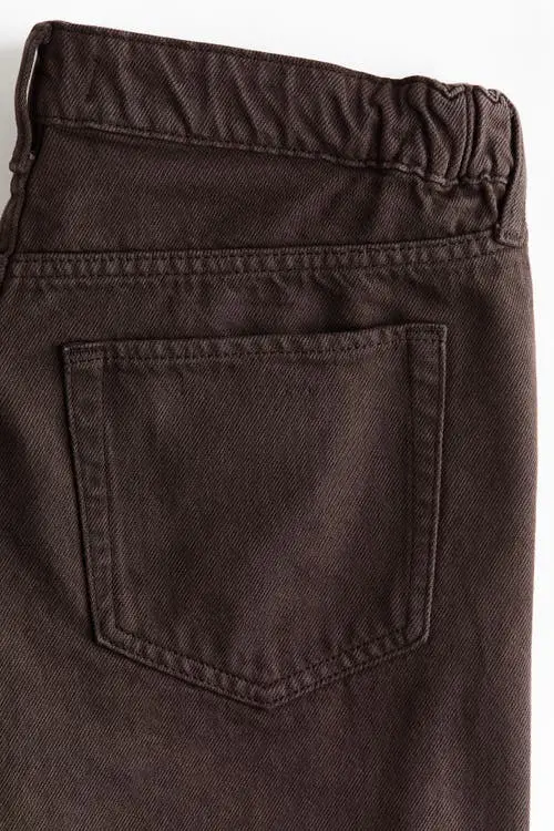 H&M Mama Wide Leg Jeans - Dark Brown