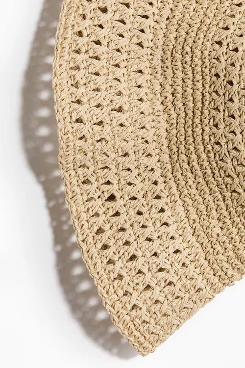 H&m Handmade Straw Bucket Hat
